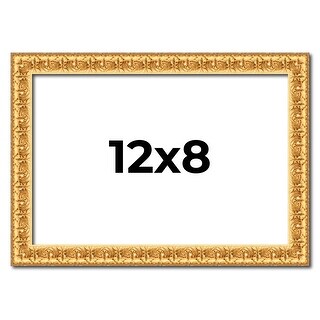 12x8 Frame Gold Real Wood Picture Frame Width 1 inches | Interior - Bed Bath & Beyond - 38885326